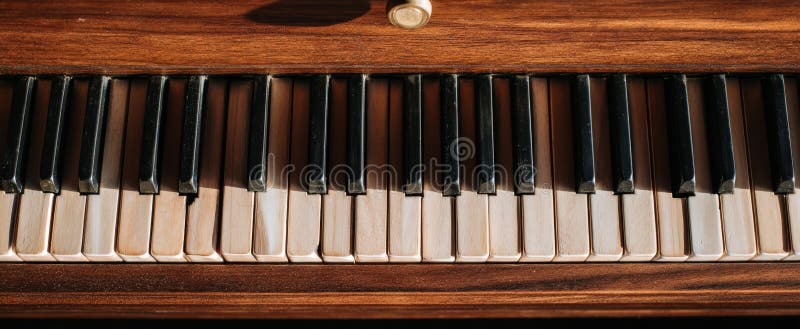 The Classic Piano Keys Showcased in Warm Natural Light.AI Generated ...