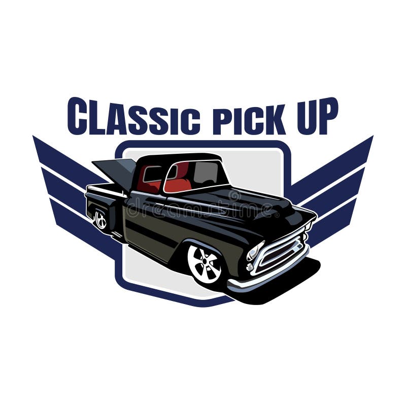 Classic Pick Up Illustration Design Vector Stock Vector - Illustration ...