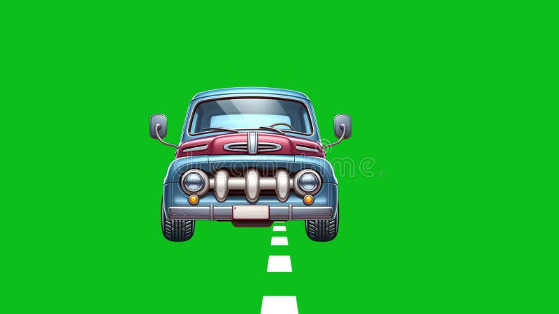 Classic Pickup Truck Animation on Green Screen Background Stock Video ...