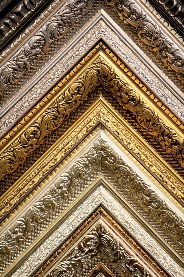 Classic Picture Frames Patterns Close-up Stock Image - Image of design ...