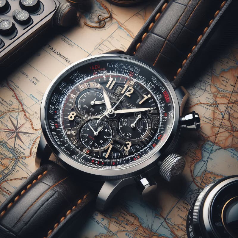 Classic Pilot Chronograph S Aviation Look with Smart Mapping and Stock ...
