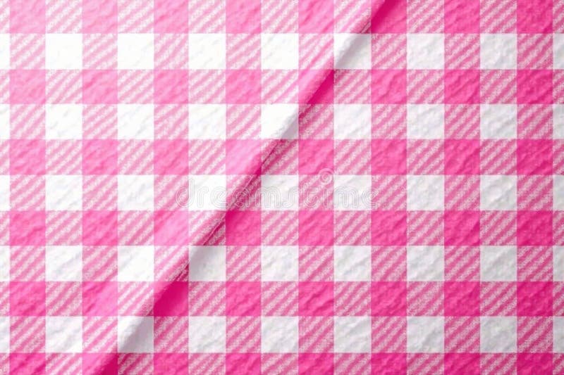 Classic Pink Gingham Check, Vibrant and Cheerful, Textile, Romantic ...