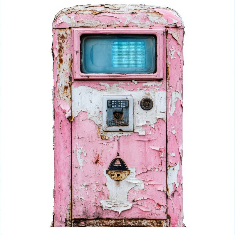 Classic Pink Payphone Booth - a Historical Communication Artifact Stock ...