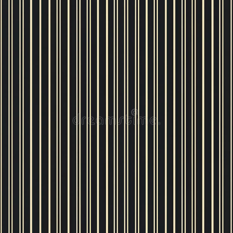 Classic Pinstripe Seamless Pattern with Gold and White Lines on Black ...