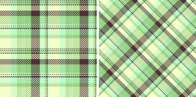 Classic Plaid Pattern in Fresh Greens and Browns. Versatile Design for ...