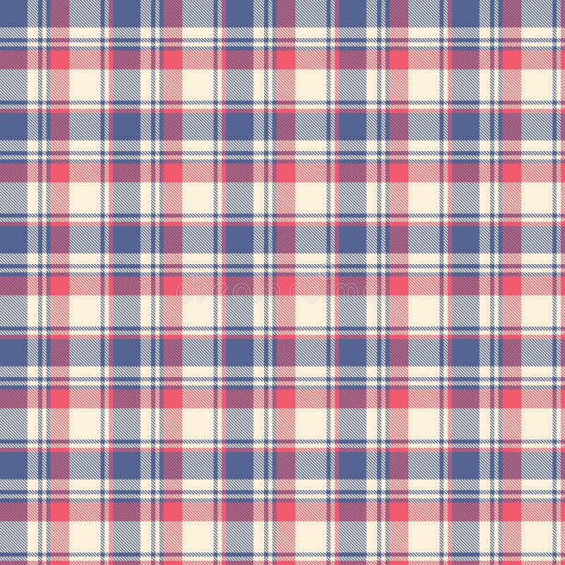 A Classic Plaid or Tartan Pattern with Red, Blue, and Beige ...
