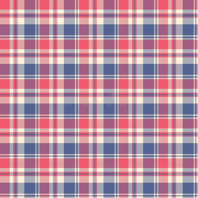 A Classic Plaid or Tartan Pattern with Red, Blue, and Beige ...