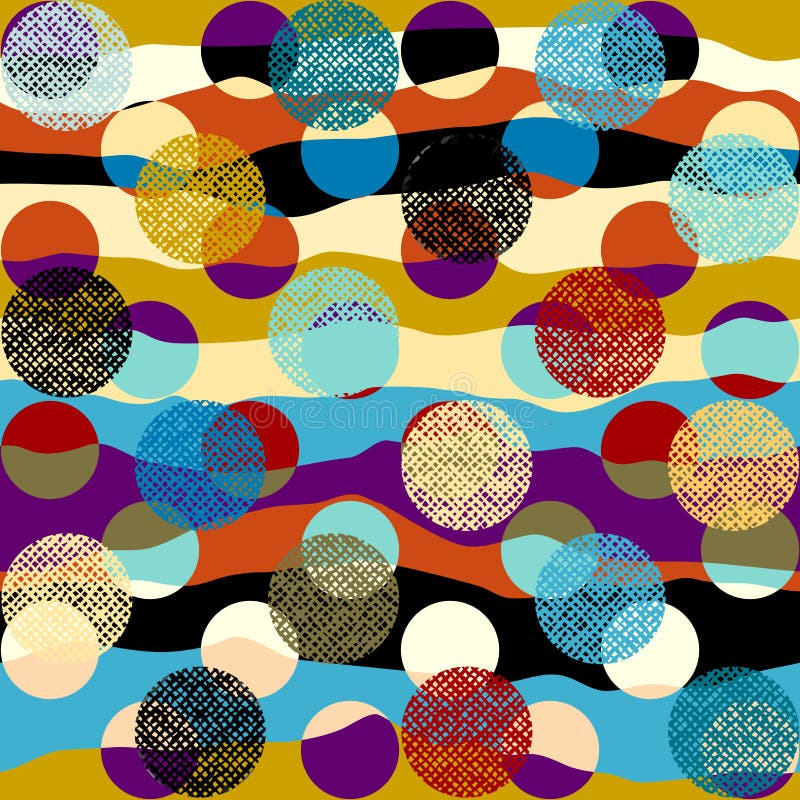 Classic Polka Dot Pattern in a Patchwork Collage Style. Stock Vector - Illustration of striped ...