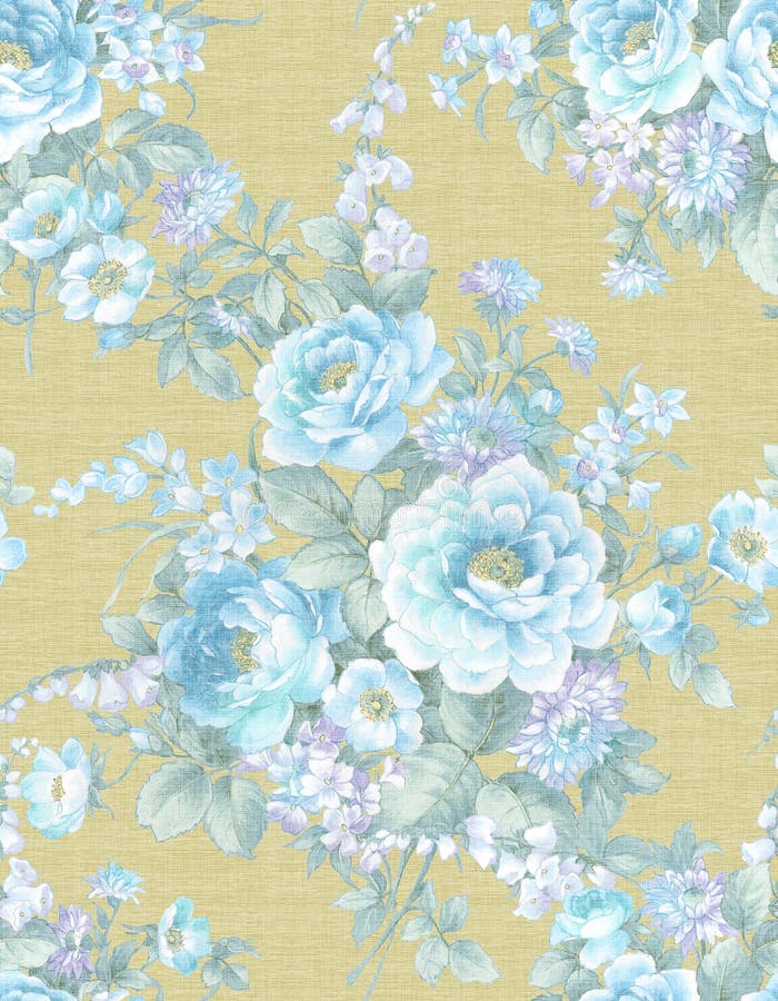 Classic Popular Flower Seamless Pattern Background Stock Illustration ...