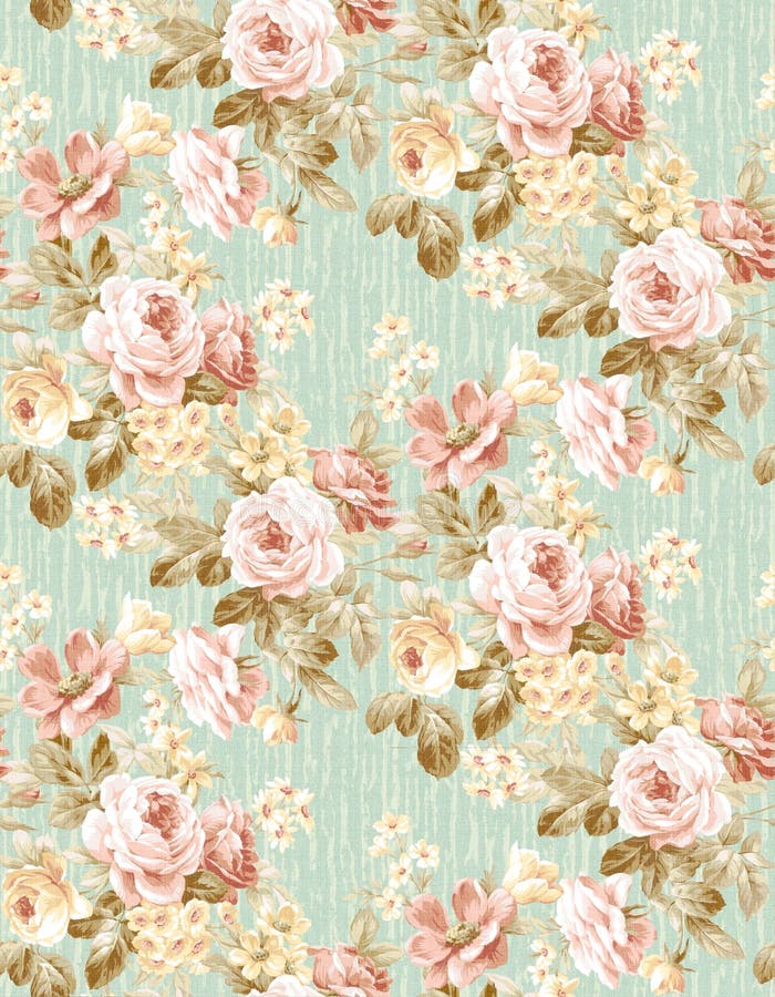 Classic Popular Flower Seamless Pattern Background Stock Illustration ...