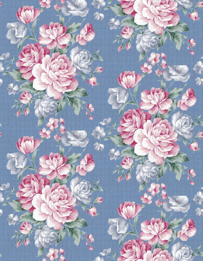 Classic Popular Flower Seamless Pattern Background Stock Illustration ...