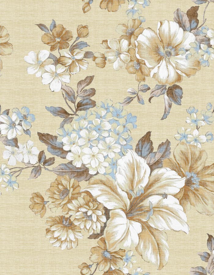 Classic Popular Flower Seamless Pattern Background Stock Illustration ...