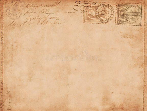 Classic Postcard Backdrop with Postal Texture, Space Above Open for ...