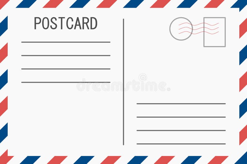 Classic Postcard Background Vector Graphic Delivery Note. Stock Vector ...