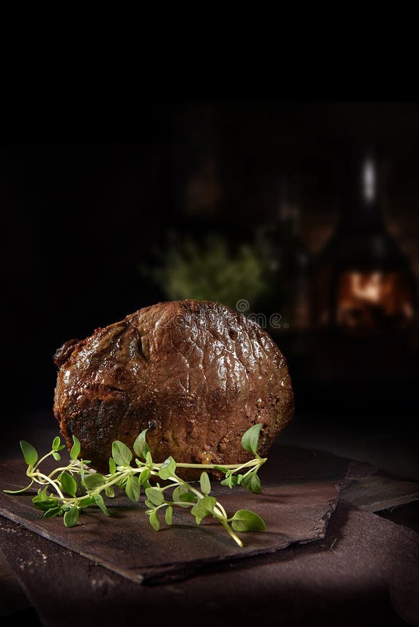 Rustic Rare Roast Beef II stock photo. Image of lean - 162666168