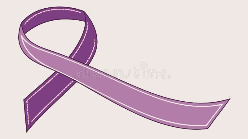 Classic Purple Awareness Ribbon, Symbol of Support and Unity, Vector ...
