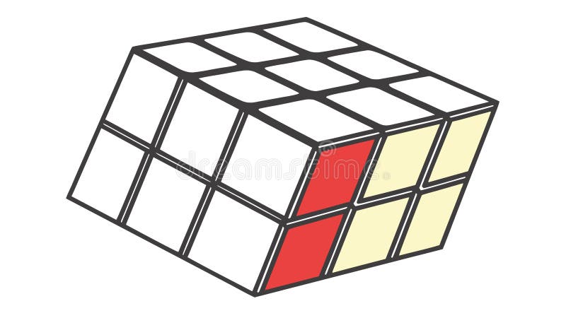 Classic 3x3 Puzzle Cube Illustration for Problem Solving and Logic ...