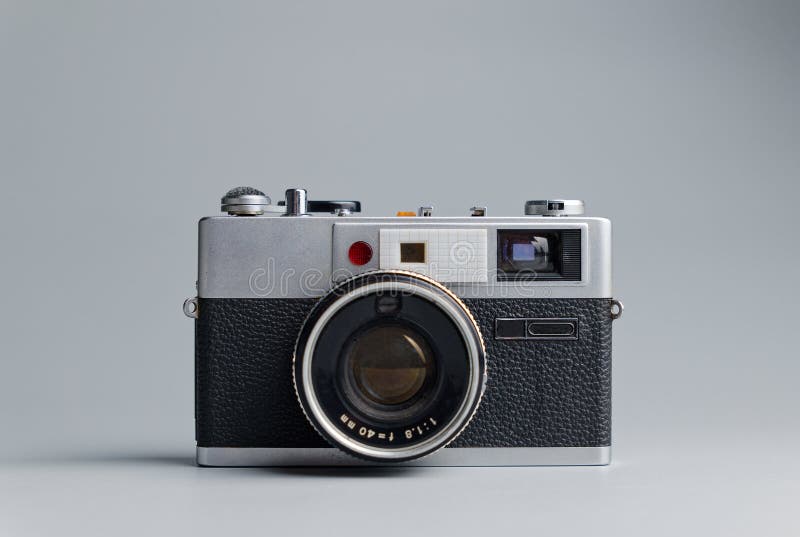 Classic rangefinder camera stock image. Image of analog - 338866227