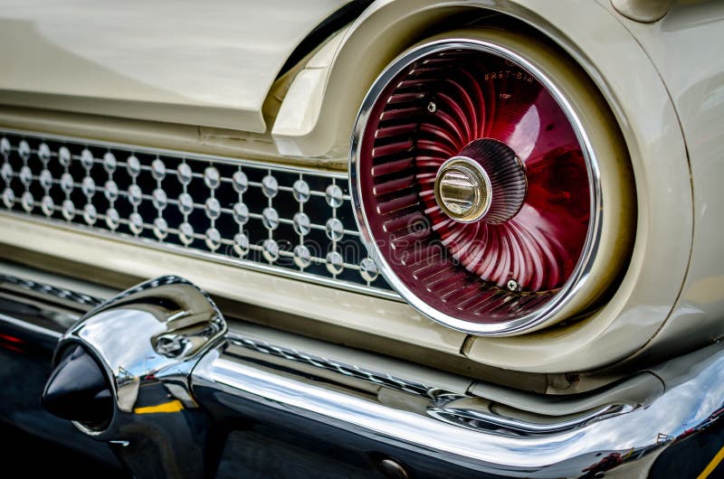 Classic Car Rear View Mirror Stock Image - Image of reflective, shiny ...