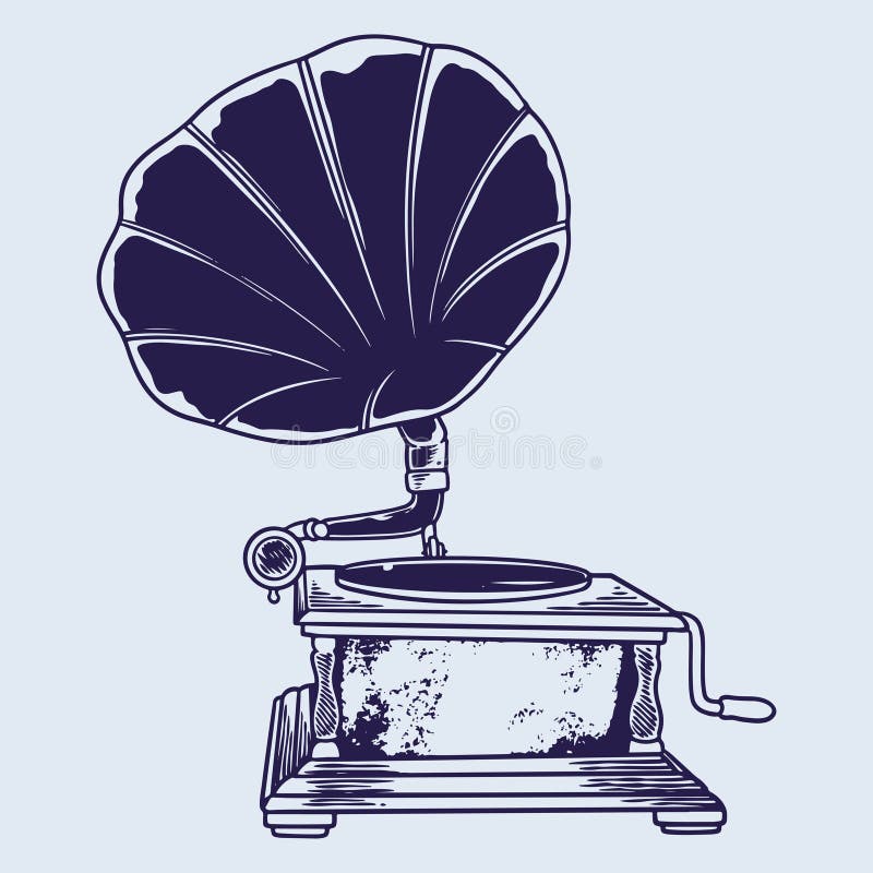 Record Player Drawing Stock Illustrations – 4,250 Record Player Drawing ...