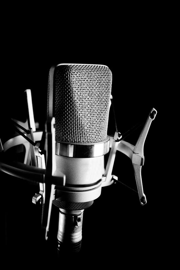 Classic Recording Studio Microphone Stock Photo - Image of metal ...