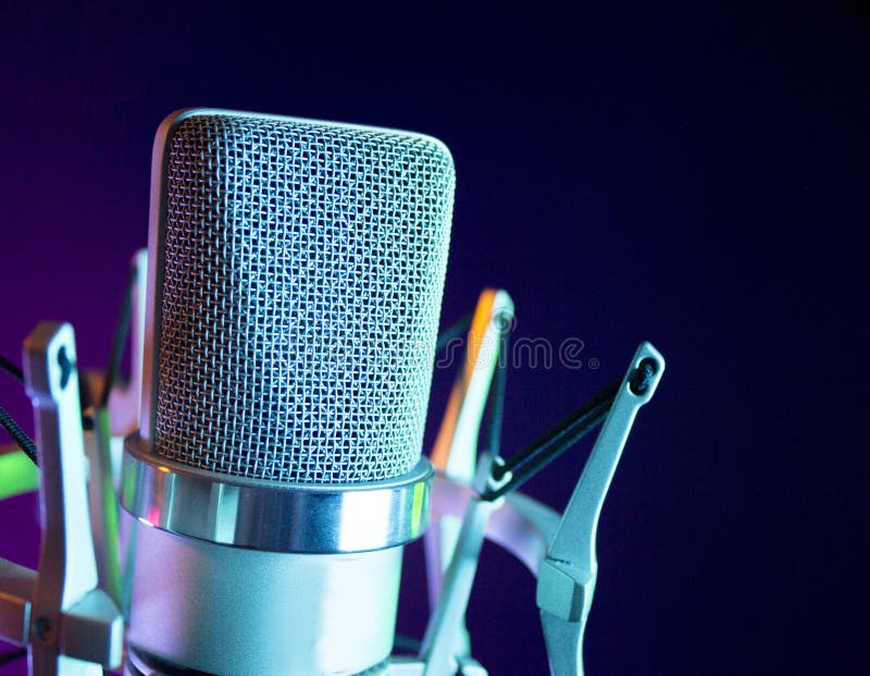 Classic Recording Studio Microphone Stock Image - Image of equipment ...