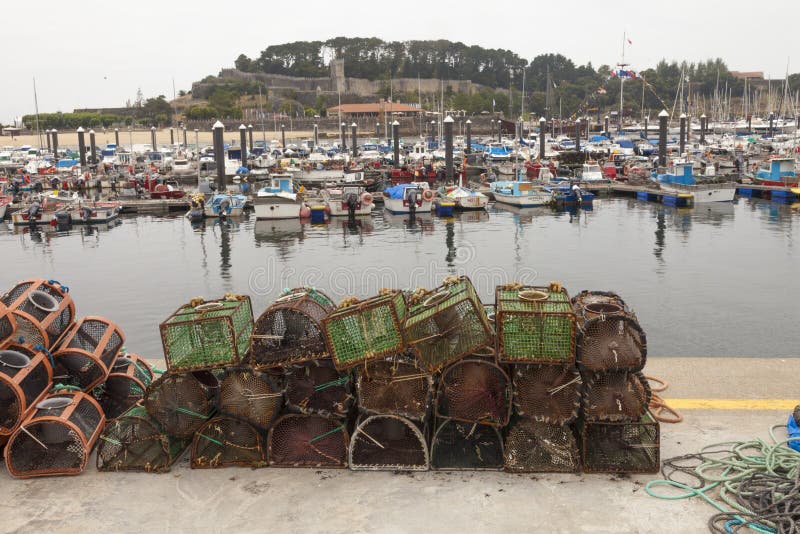 Classic Rectangular Octopus and Crab Fishing Baskets. Stock Photo ...