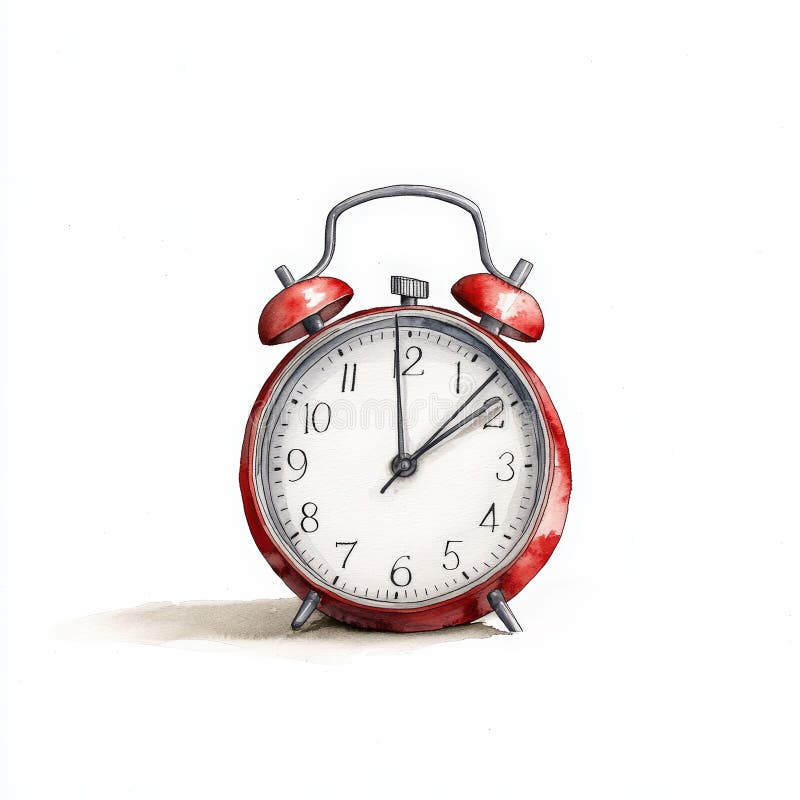 A Classic Red Alarm Clock Symbolizing the Passage of Time and the ...