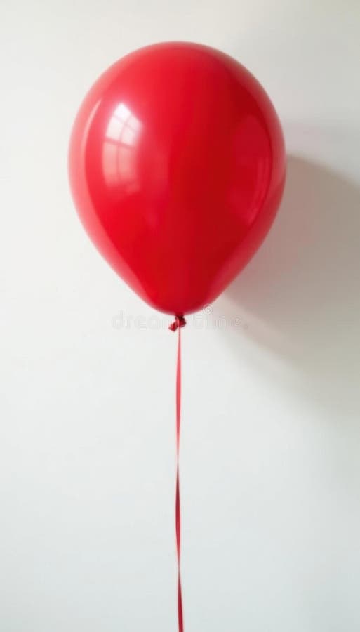 Classic Red Balloon, Against Pure White, Perfect for Backdrop , Air ...