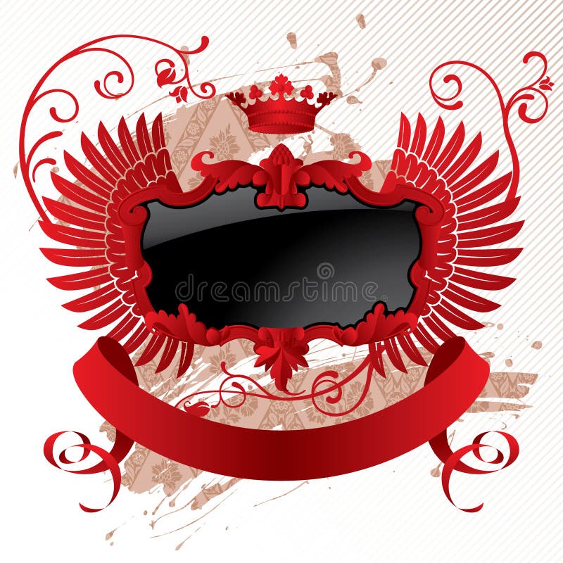Classic red-black banner stock vector. Illustration of element - 9604748