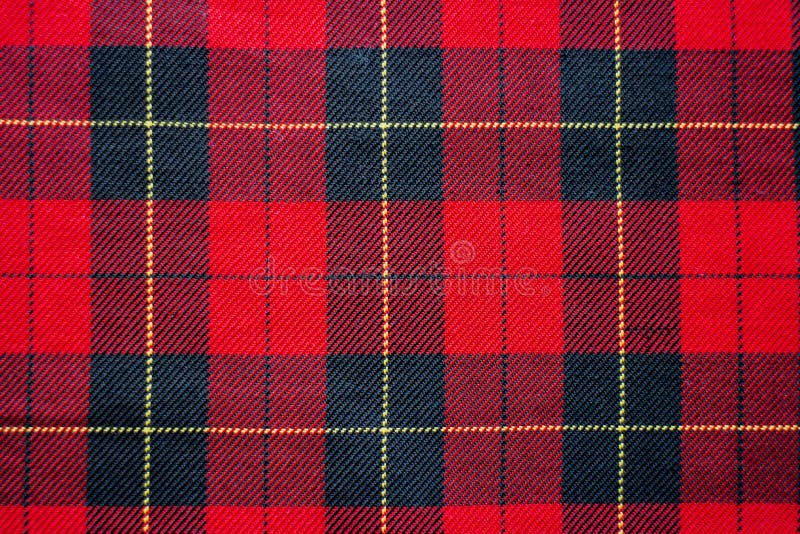 Red and Black Checkered Fabric Texture Stock Photo - Image of details ...