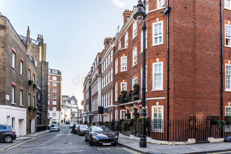 Classic Red Brick Building in Mayfair Editorial Photo - Image of house ...