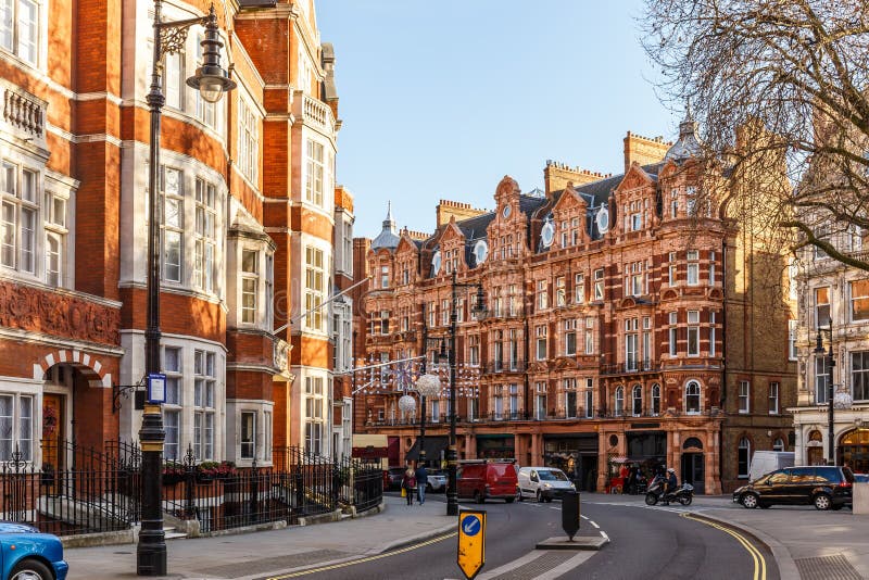 Classic Red Brick Building in Mayfair Editorial Photo - Image of london ...