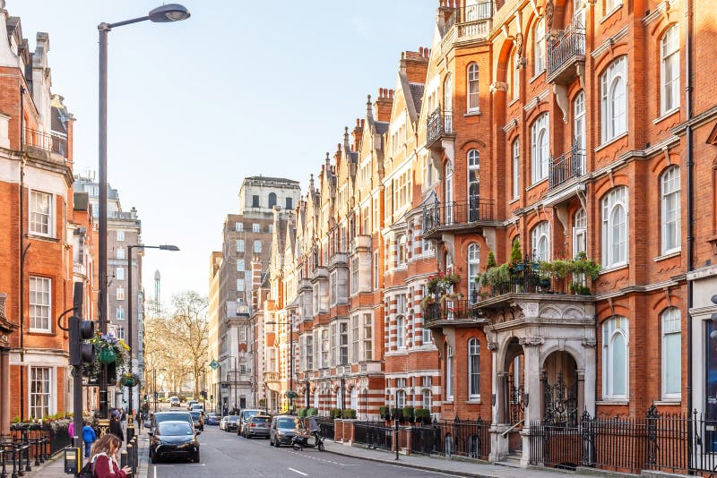 Classic Red Brick Building in Mayfair Editorial Photo - Image of ...