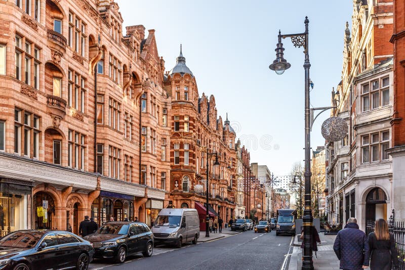 Classic Red Brick Building in Mayfair Editorial Stock Image - Image of ...