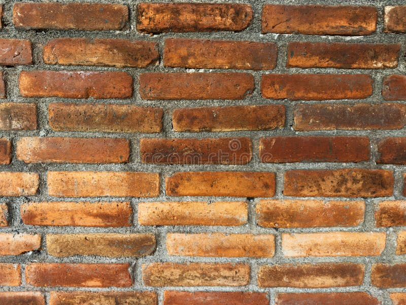 Classic Red Brick Wall with Mortar Showcasing Rustic Texture in Indoor ...