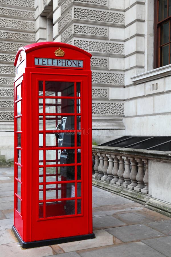 Classic Red British Telephone Box Stock Photo - Image of symbol, built ...