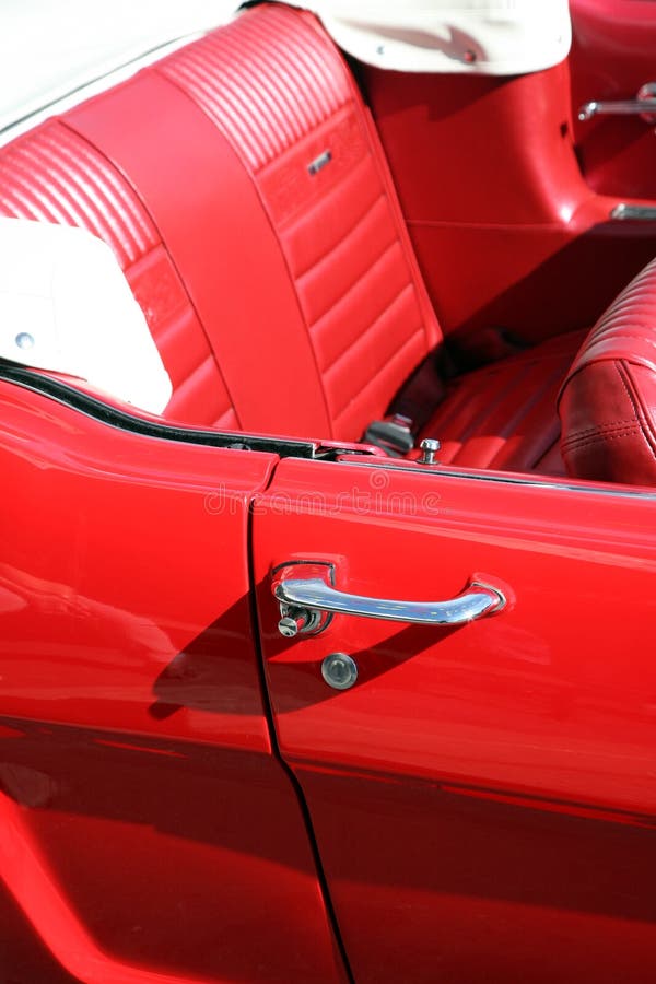 Classic red car stock photo. Image of colorful, leather - 6350792