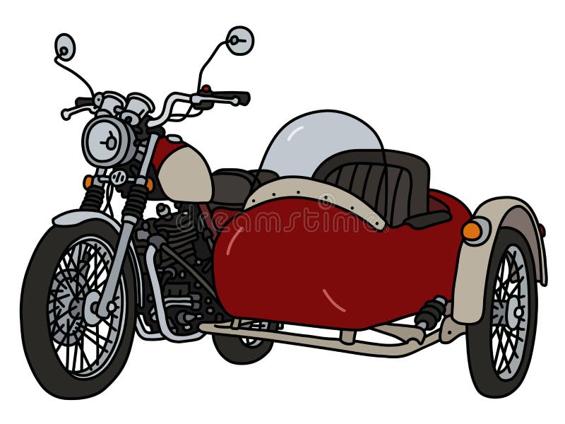 Sidecar Motorcycle Stock Illustrations – 189 Sidecar Motorcycle Stock ...