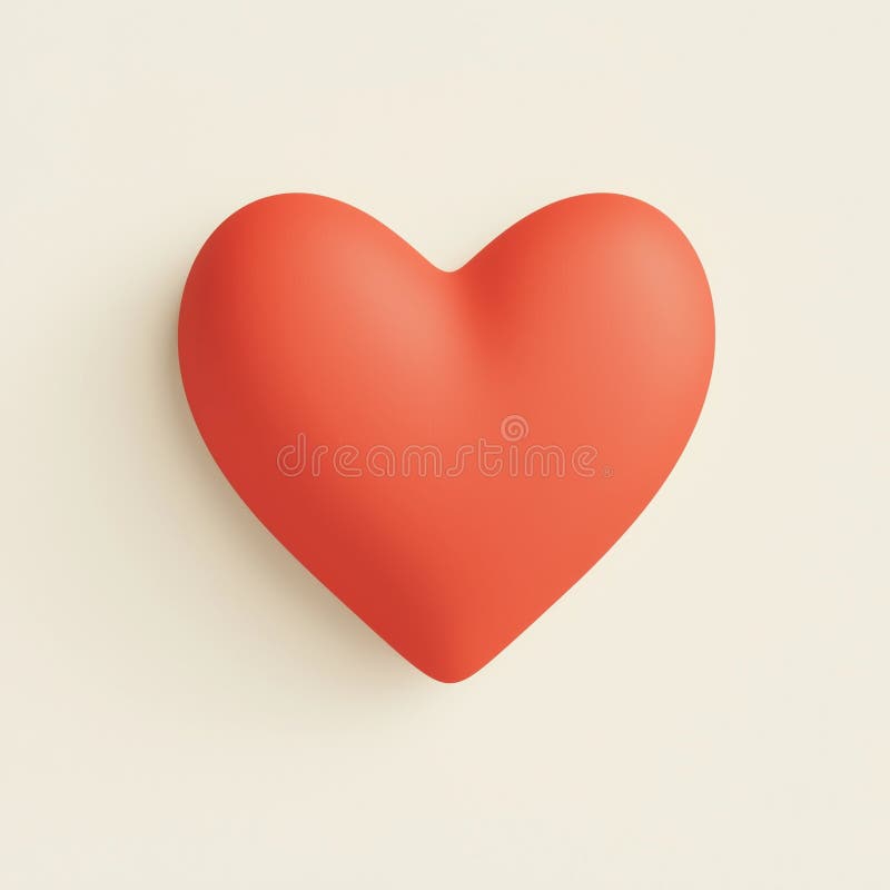 Classic Red Heart Symbol - Minimalistic Design with Smooth Edges Stock ...