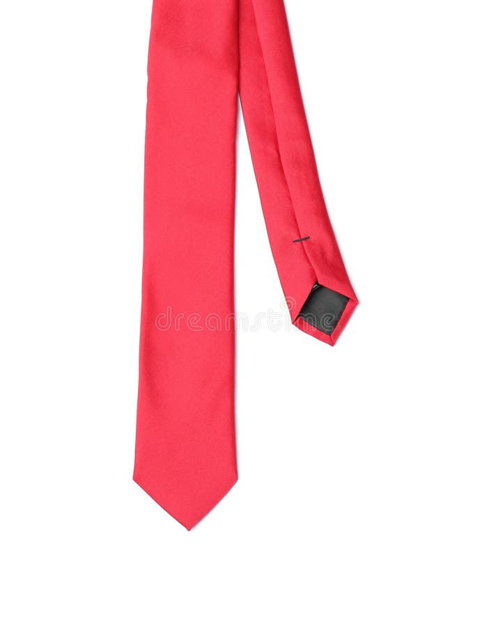 Classic Red Male Necktie on White Stock Photo - Image of corporate ...