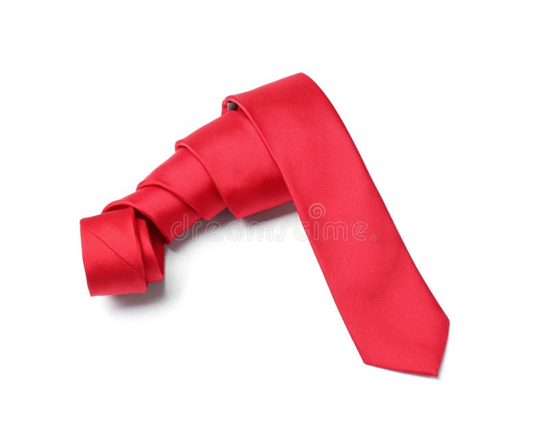 Classic Red Male Necktie on White Stock Image - Image of necktie ...
