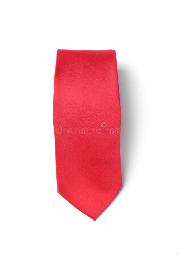 Classic Red Male Necktie on White Stock Image - Image of formal ...