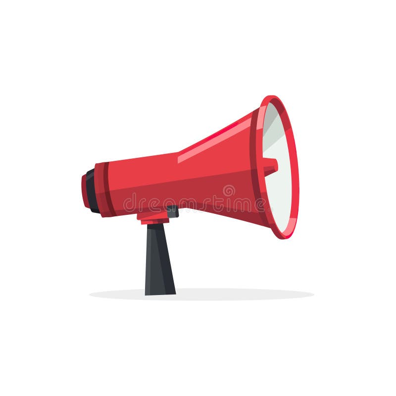 Classic Red Megaphone on Stand. Vector Illustration Design Stock ...