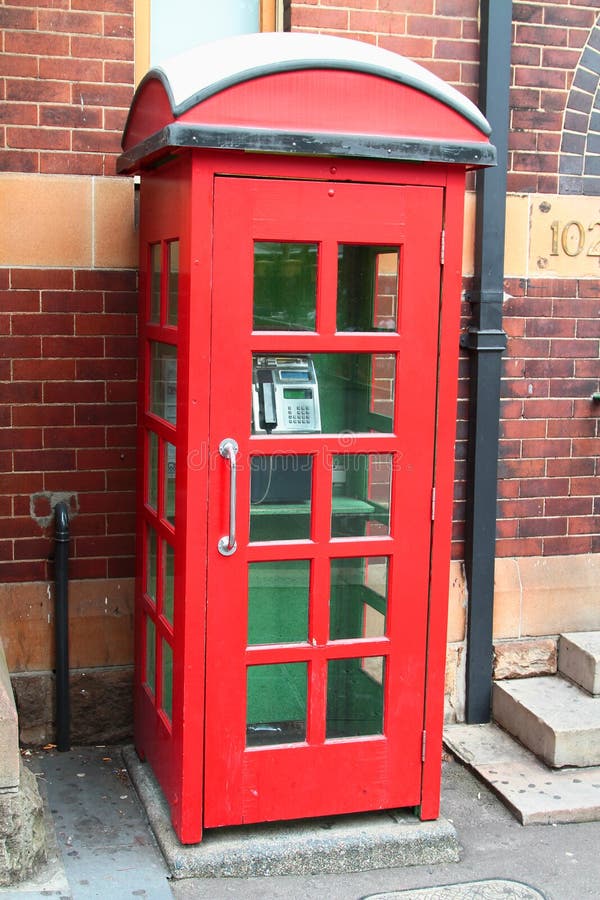 Classic red phone booth stock photo. Image of equipment - 35408086