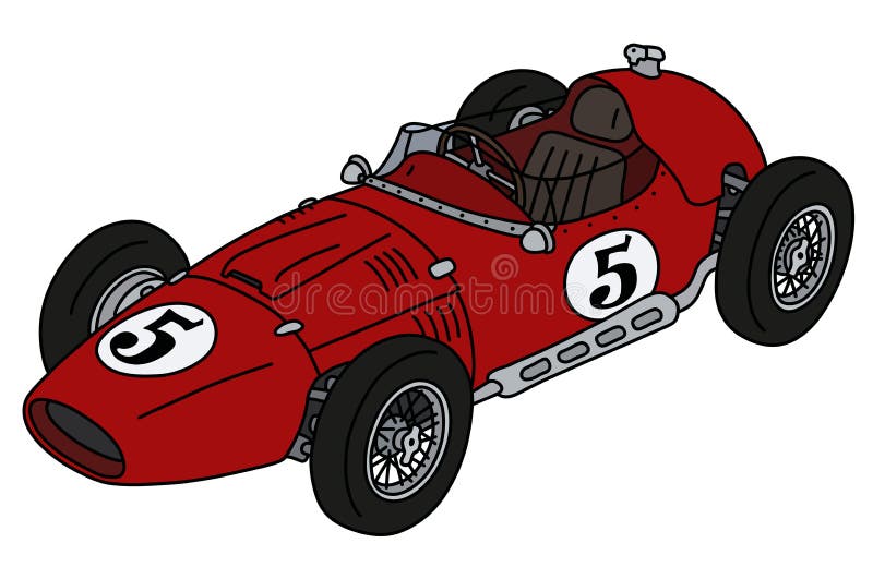 The classic red racecar stock vector. Illustration of motor - 172200383