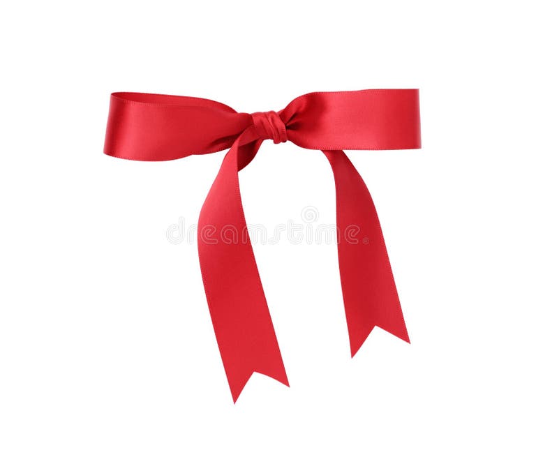 Classic red ribbon bow stock photo. Image of tied, knot - 46242228