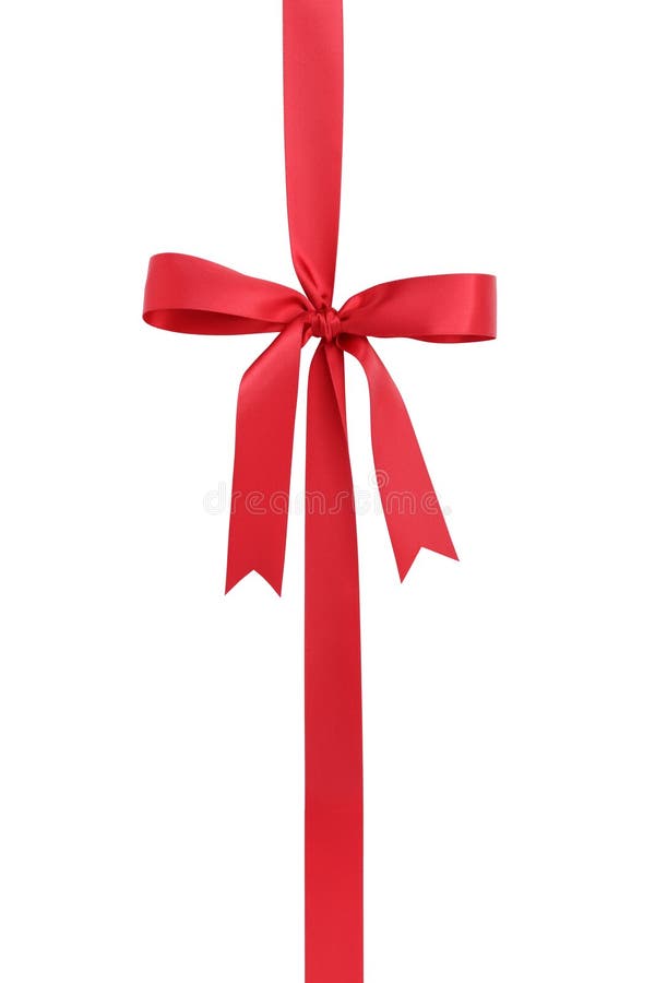 Classic Red Ribbon Bow for Packaging Gifts Stock Image - Image of space ...