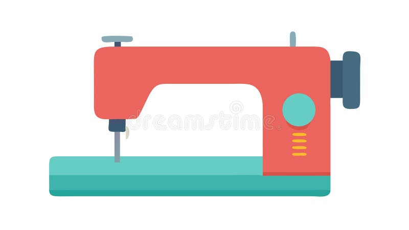 Classic Red Sewing Machine Creative Crafting, Vector Design Generative ...