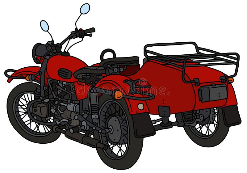 Sidecar Motorcycle Stock Illustrations – 129 Sidecar Motorcycle Stock ...